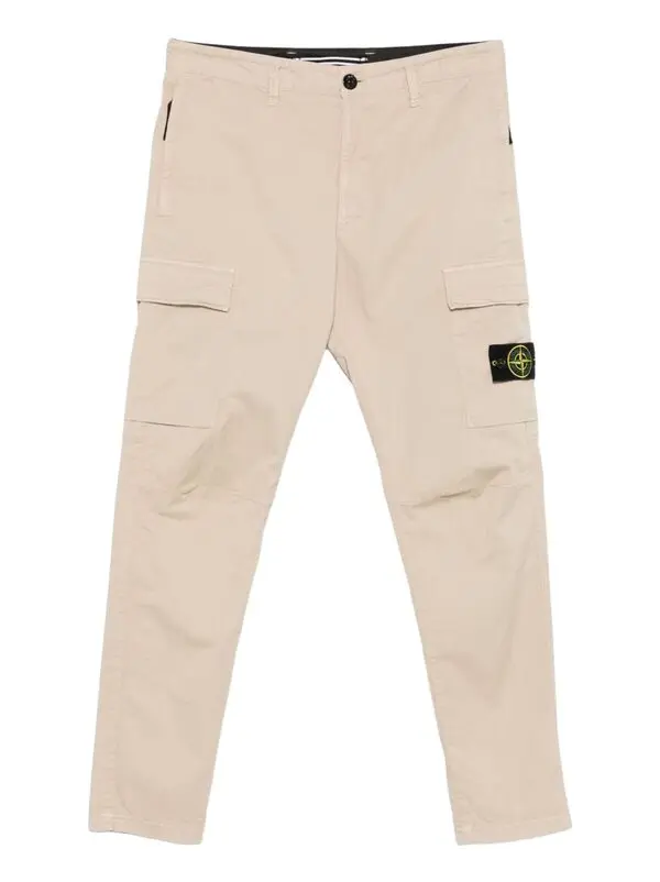 Stone Island Cotton Cargo Trousers - Beige