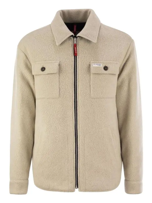 FAY Wool Overshirt Archive - Beige