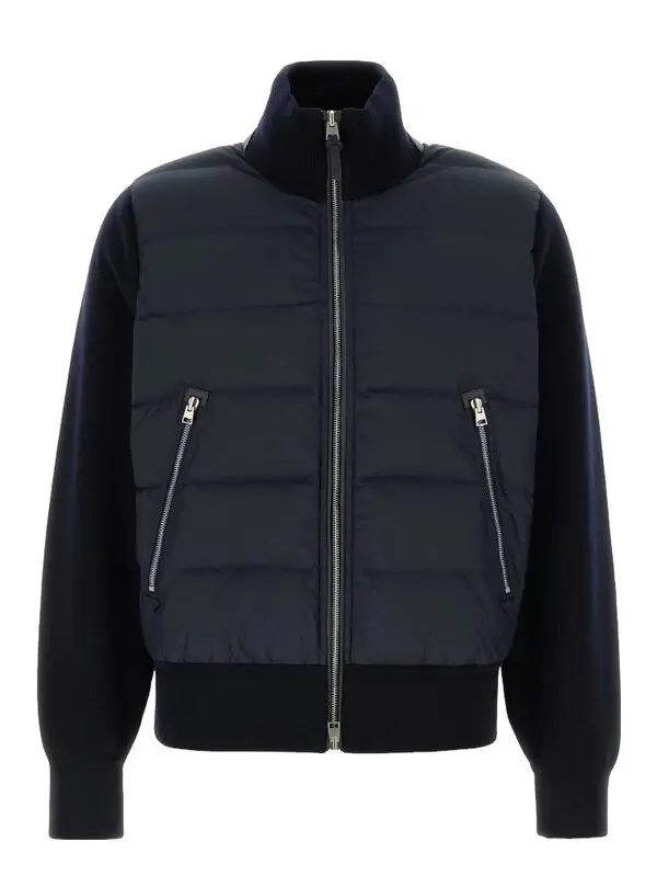 TOM FORD Jacket With Zip Fastening - Black/blue