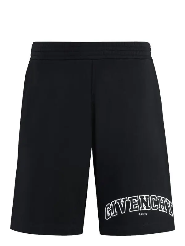 Givenchy Logo Print Sweatshorts - Black