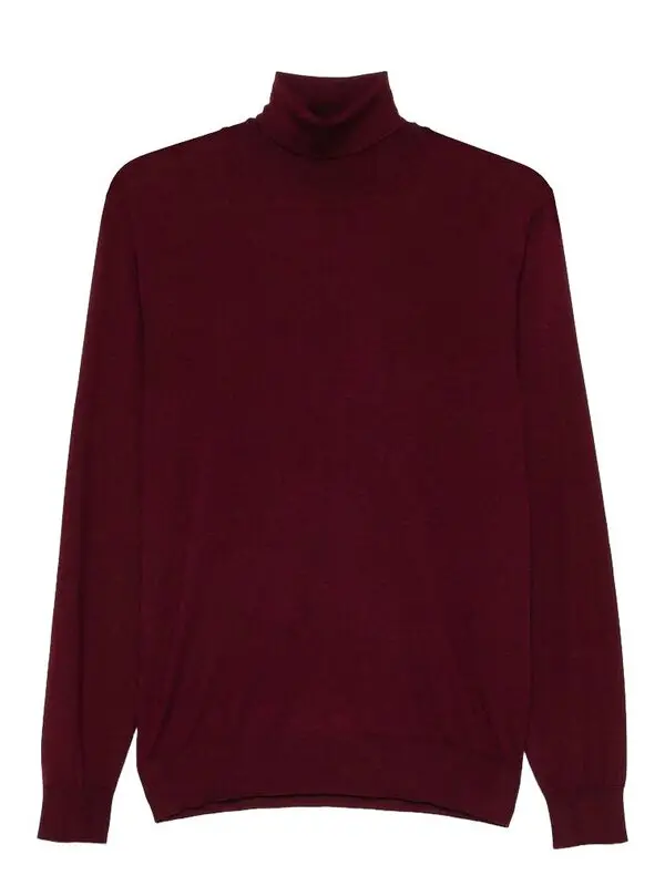 Fedeli Roll Neck Top - Red
