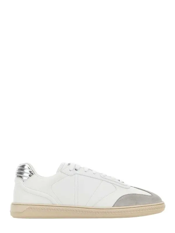 Versace Leather High-top Sneakers - White