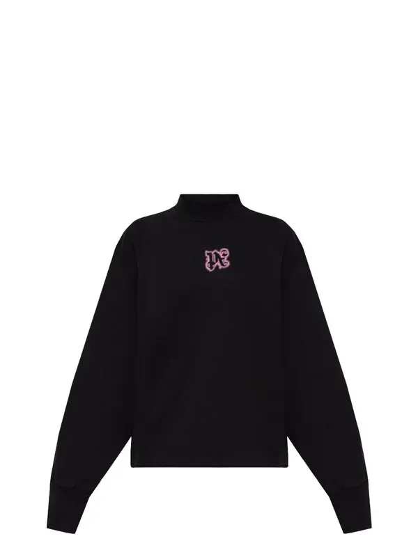 Palm Angels Sweatershirt - Nero E Rosa