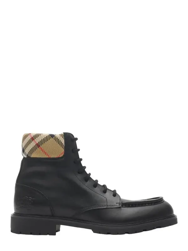 Burberry Check Cuff Shoes - Brown