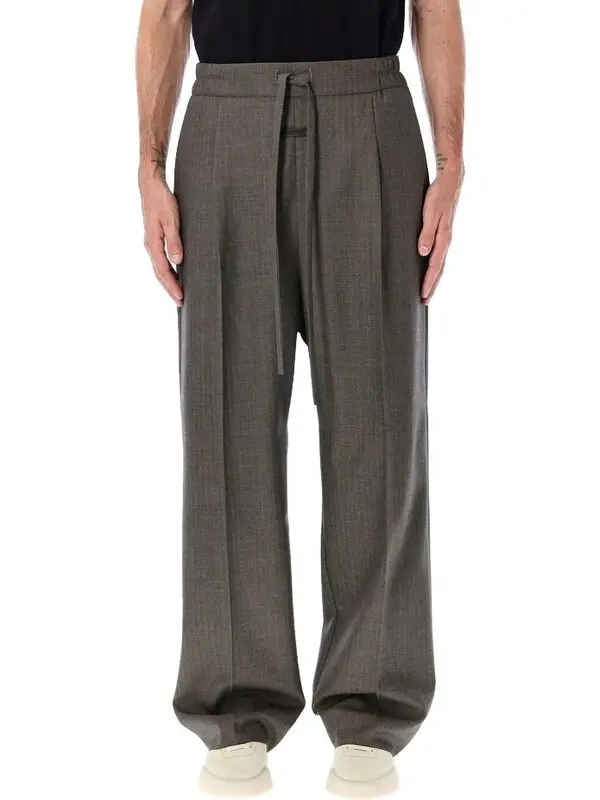 Fear Of God Pleated Virgin Wool Trousers - Grey