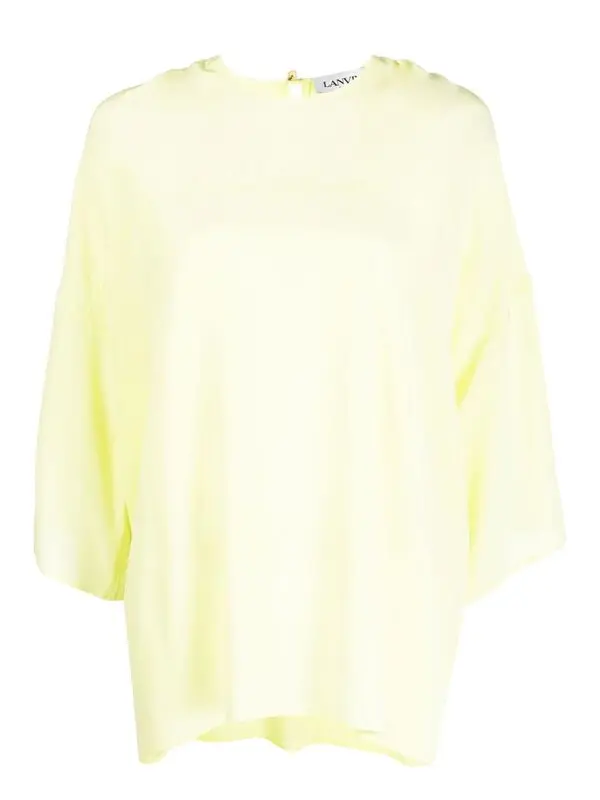 LANVIN Round Neck Top - Yellow