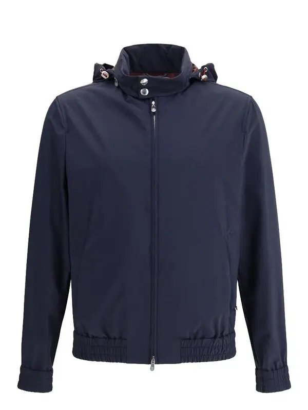 Brunello Cucinelli High Neck Jacket - Blue