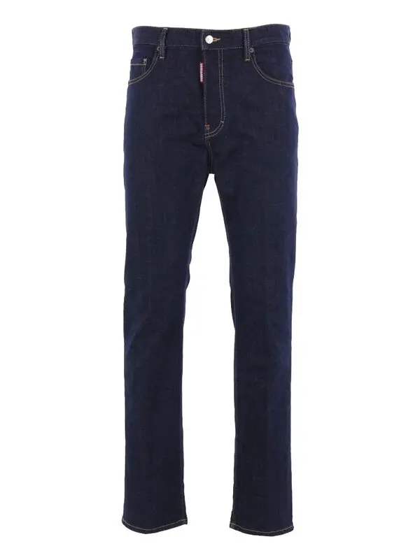 Dsquared2 Dark Stretch Cotton Denim Jeans - Blue
