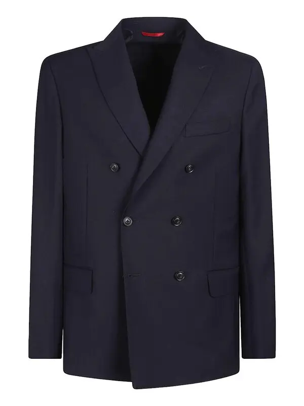 FAY Deconstructed Double-breasted Jacket - Blue