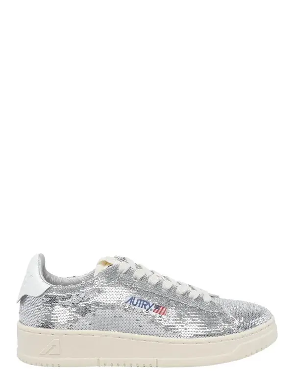 AUTRY Dallas Paillettes Sneakers - Silver