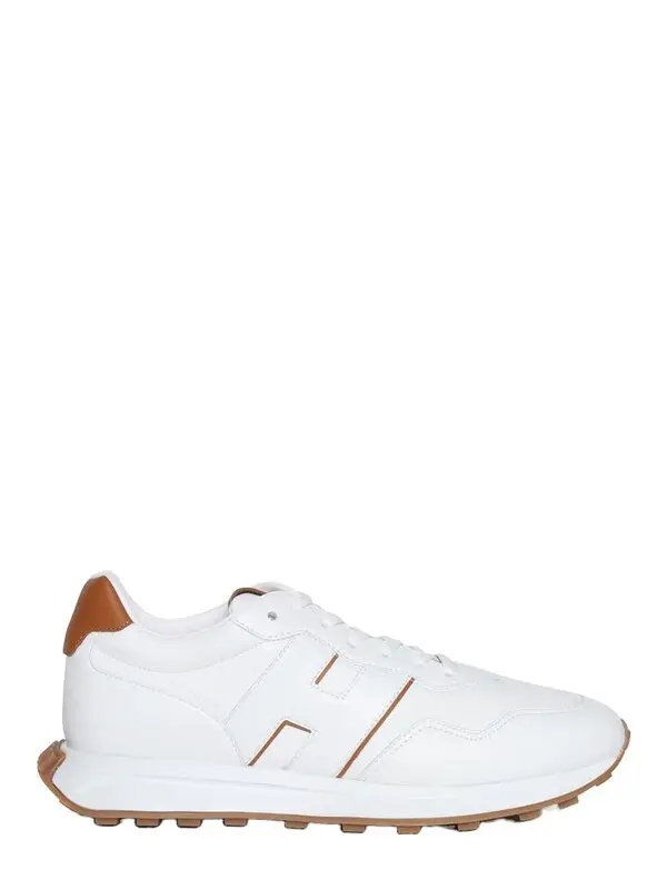 Hogan H601 Lace-up Sneakers With H Patch - White