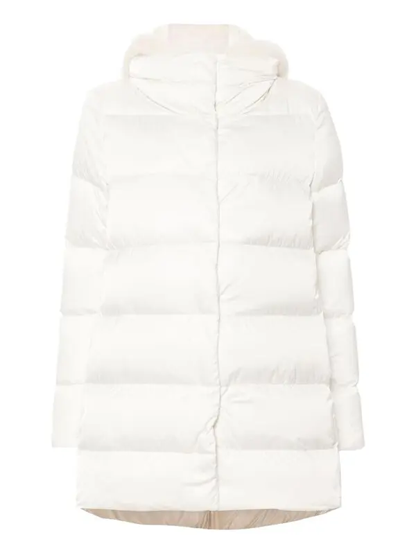 Herno Long Layered Down Jacket - White