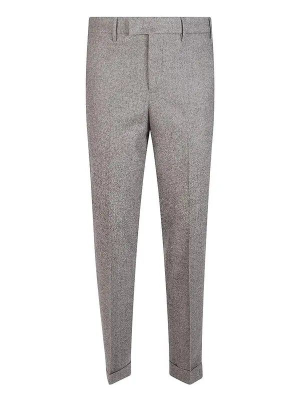 PT TORINO Flat Front Trousers - Brown
