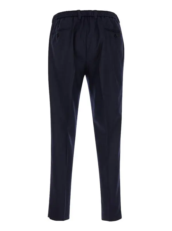 Dolce & Gabbana High Waist Wool Pants - Blue