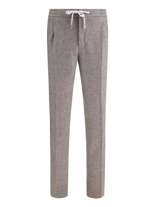 PT TORINO Virgin Wool And Cashmere Soft Pants - Brown
