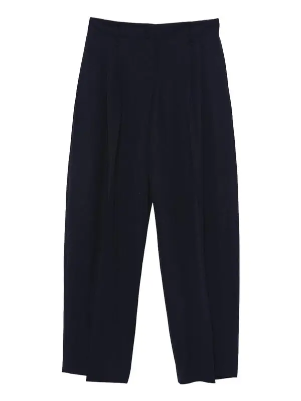 Alexander McQueen Pleated High-waist Trousers - Blue
