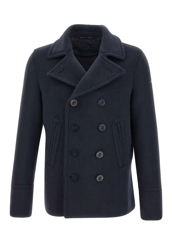 Paul & Shark Wool Pea Coat - Blue
