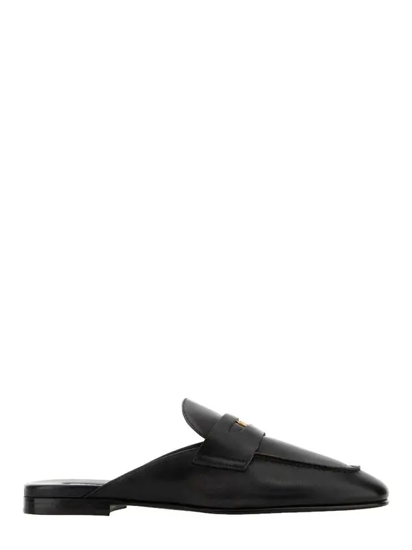 Miu Miu Shearling Slippers - Black