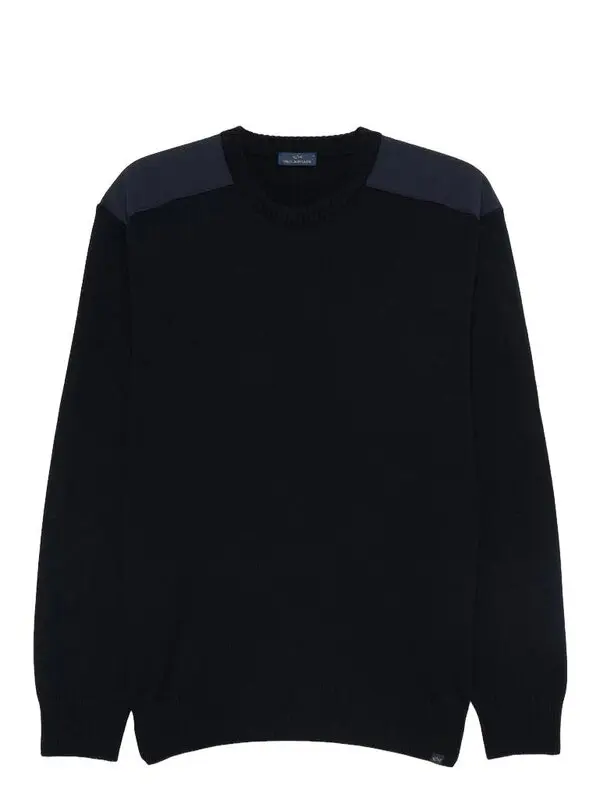 Paul & Shark Crew Neck Wool Sweater - Blue