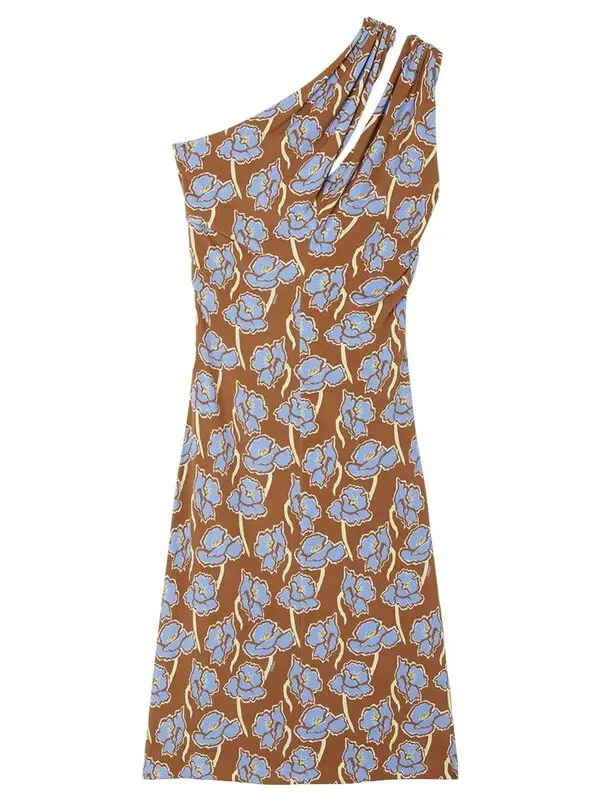 Versace Floral Print Dress - Tabac