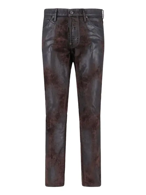 Dsquared2 Straight Leg Jeans - Brown