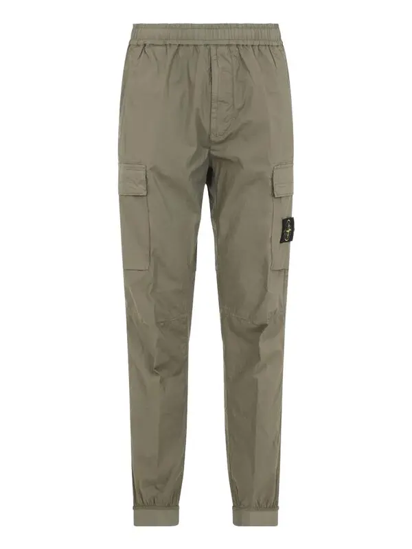 Stone Island Cotton Cargo Pants - Green