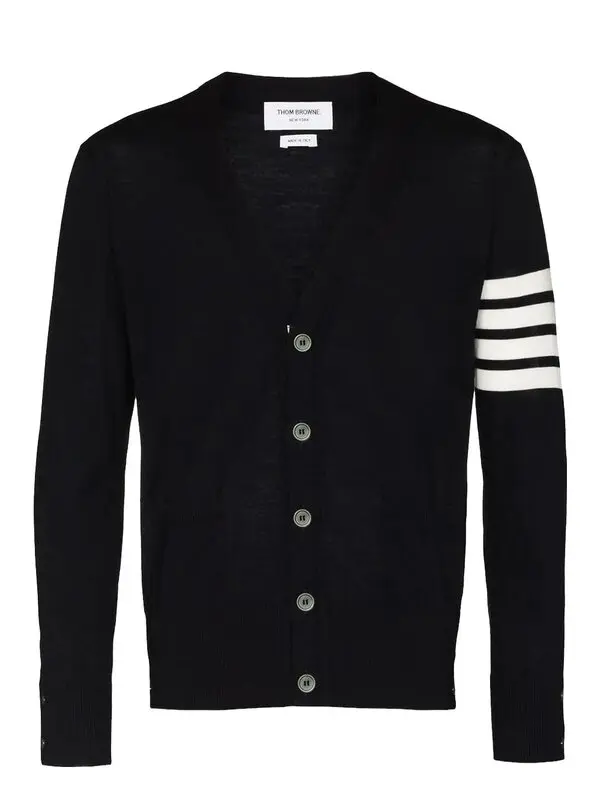 Thom Browne V-neck Cardigan - Blue