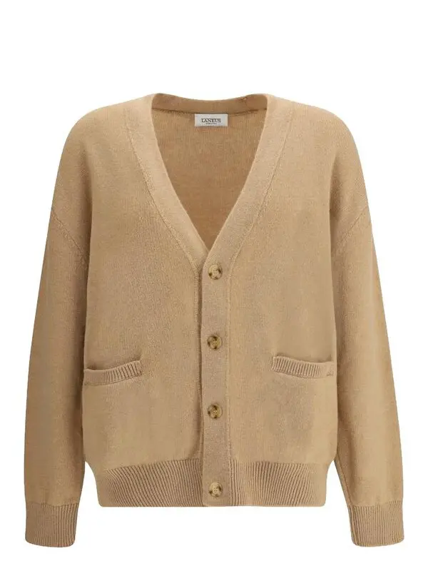LANEUS Oversized Cardigan - Beige
