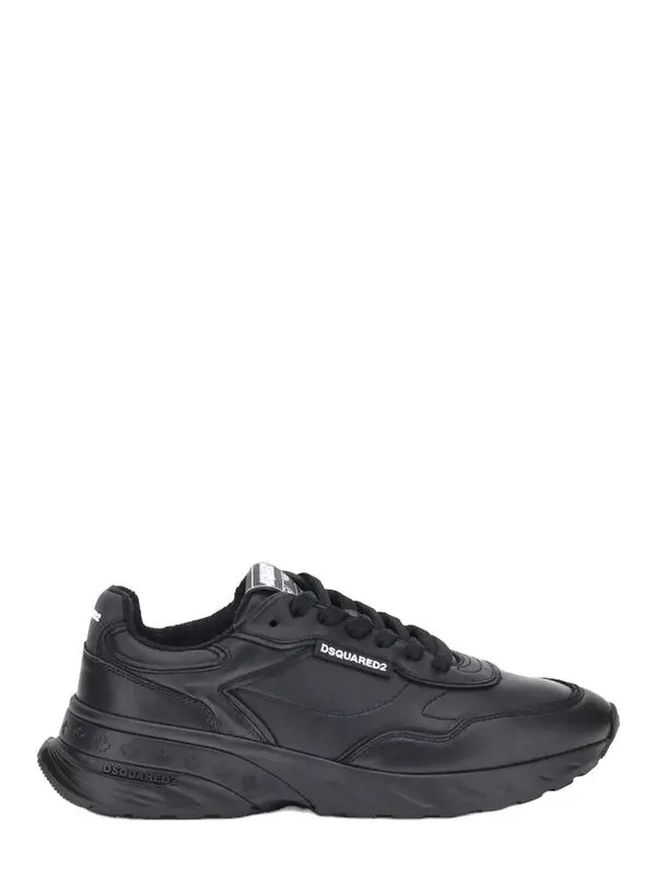 Dsquared2 Leather Sprinter Sneakers - Black