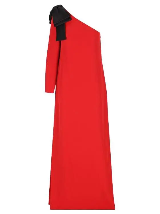 Valentino Garavani Single-shoulder Long Dress - Paris/black