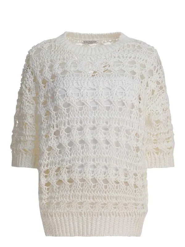 Brunello Cucinelli Crewneck Sweater - White