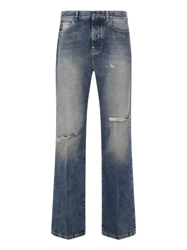 Amiri Cotton Denim Jeans - Denim Lapis