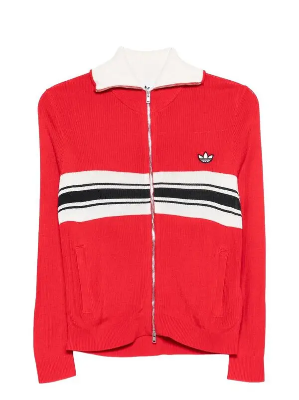 ADIDAS ORIGINALS BY WALES BONNER Striped Zip-up Top - Red/white