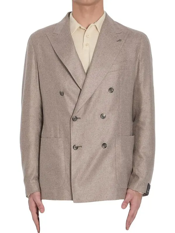 Tagliatore Double-breasted Silk Jacket - Brown