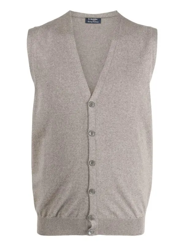 BARBA NAPOLI Virgin Wool Cardigan - Grey