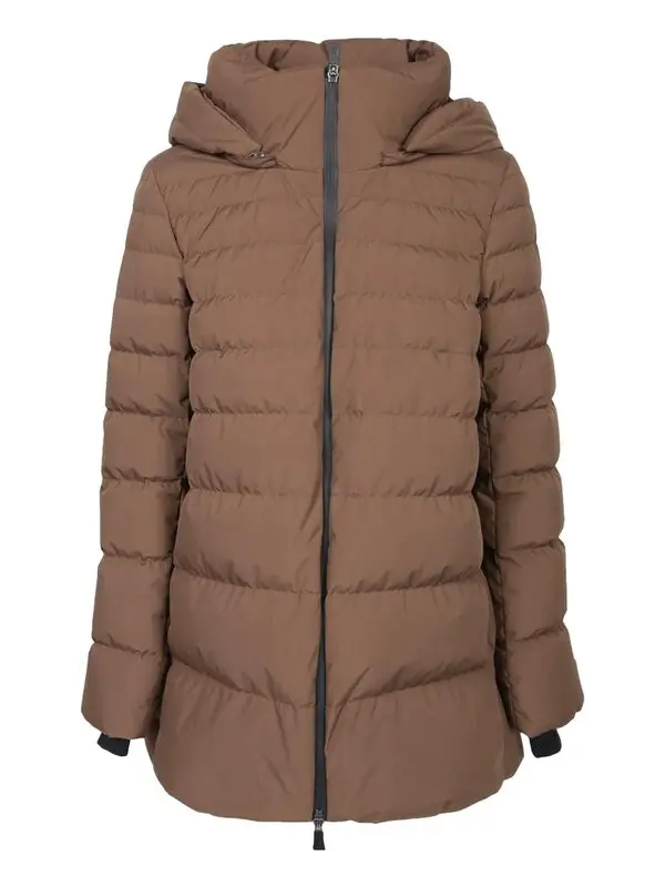 Herno Padded Jacket With Hood - Brown