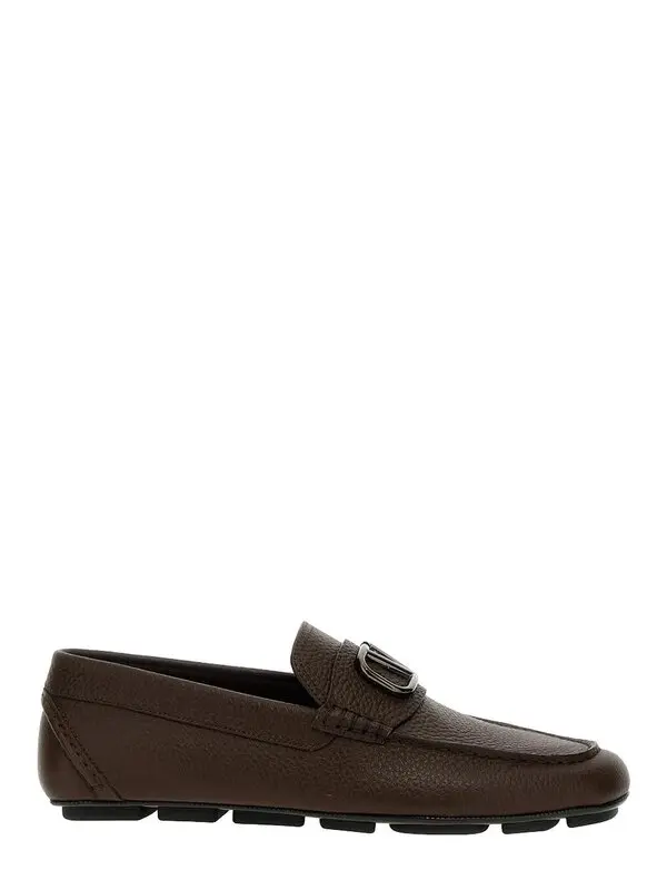 Valentino Garavani Vlogo Signature Loafers - Brown