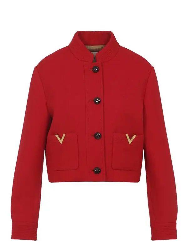 Valentino Garavani Caban Drill Jacket - Red