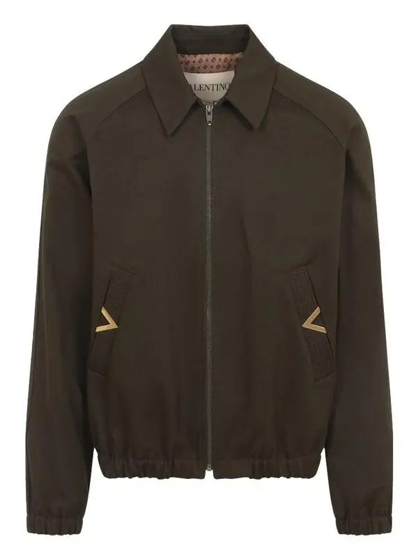 Valentino Garavani Military Cotton Jacket - Green