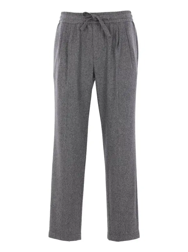 Dolce & Gabbana Herringbone Wool-blend Trousers - Fantasy