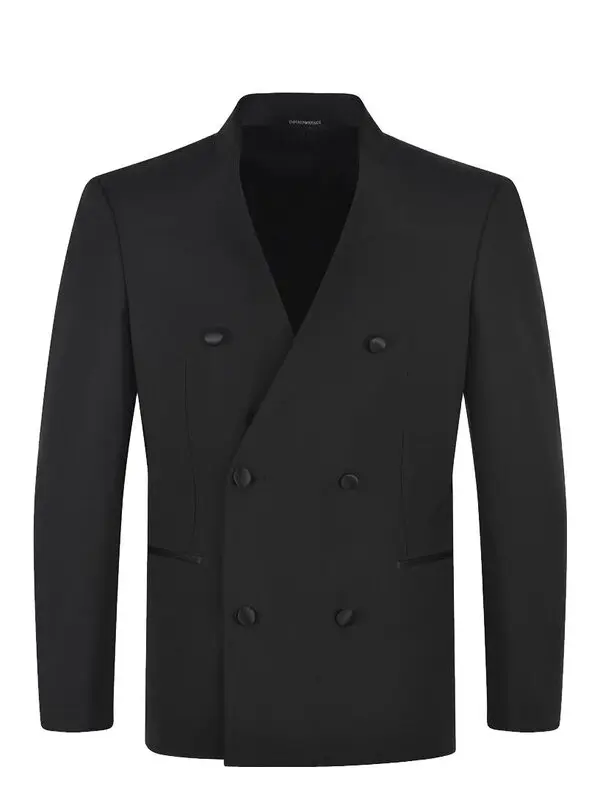 Emporio Armani Double-breasted Jacket - Black