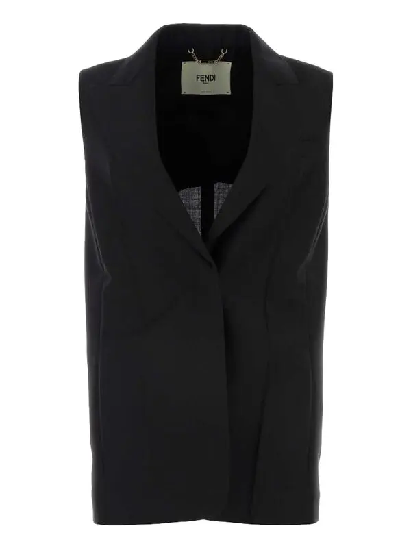 Fendi Sleeveless Jacket - Black