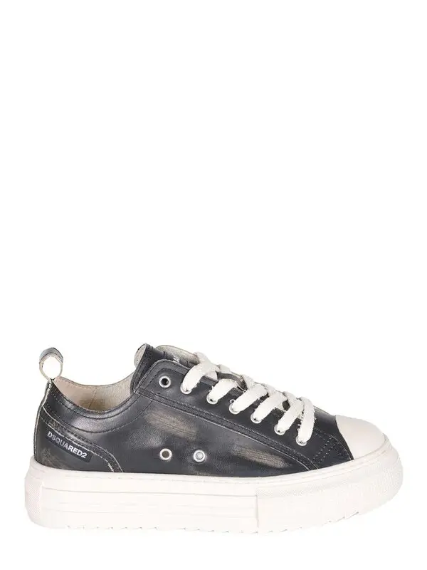 Dsquared2 Leather Sneakers - Black