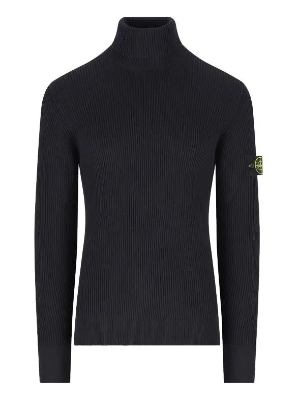 Stone Island Turtleneck Sweater - Blue