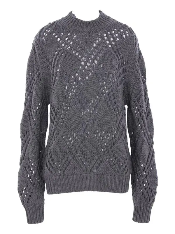 JIL SANDER Wool Knit Sweater - Grey