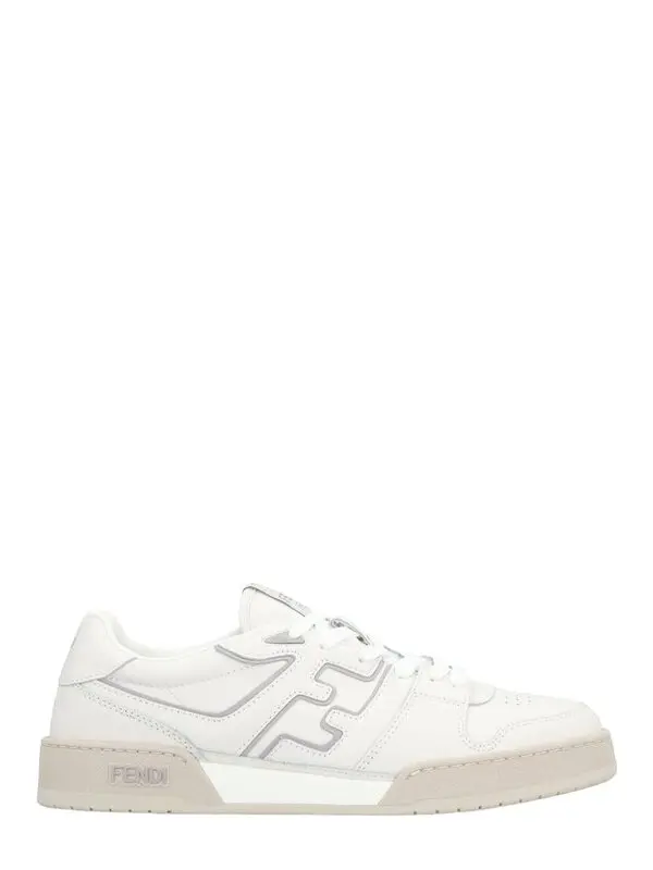 Fendi Match Leather Low-top Sneakers - White