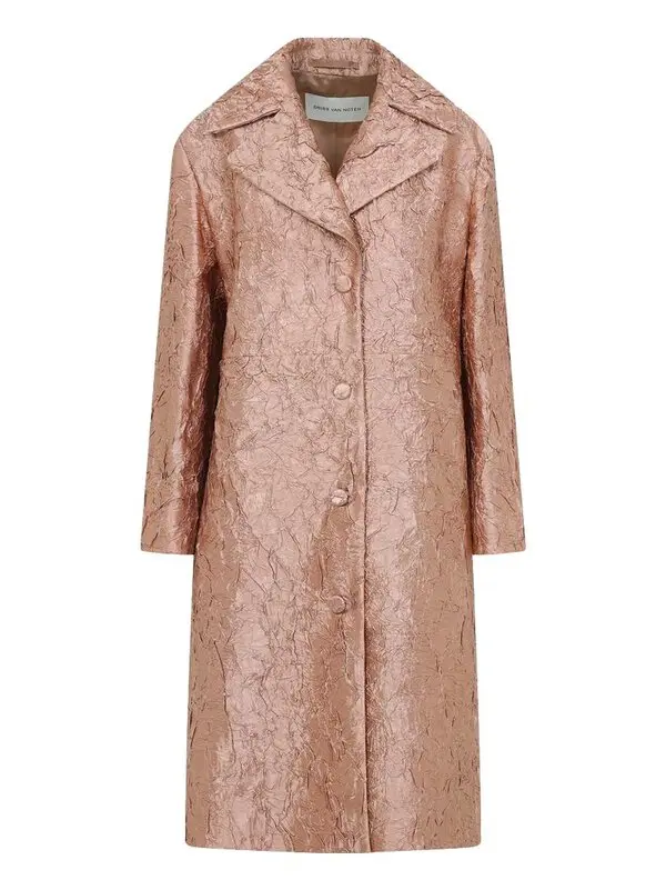 Dries Van Noten Ricca Viscose Coat - Beige