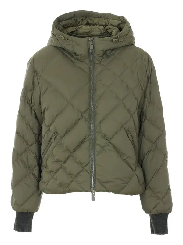 Burberry Quilted Zip-up Jacket - Green