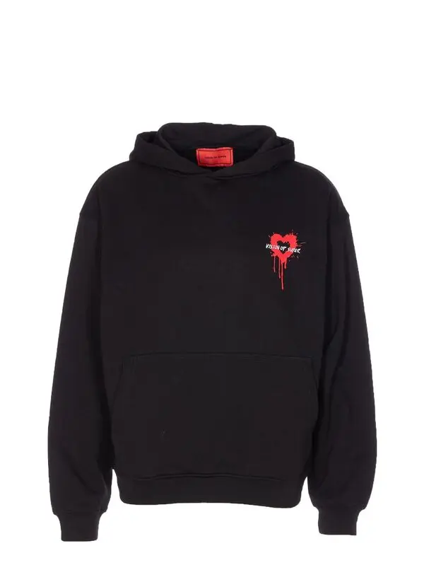 VISION OF SUPER Printed Hoodie - Black
