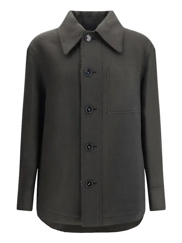 Ami Wool Shirt Jacket - Grey
